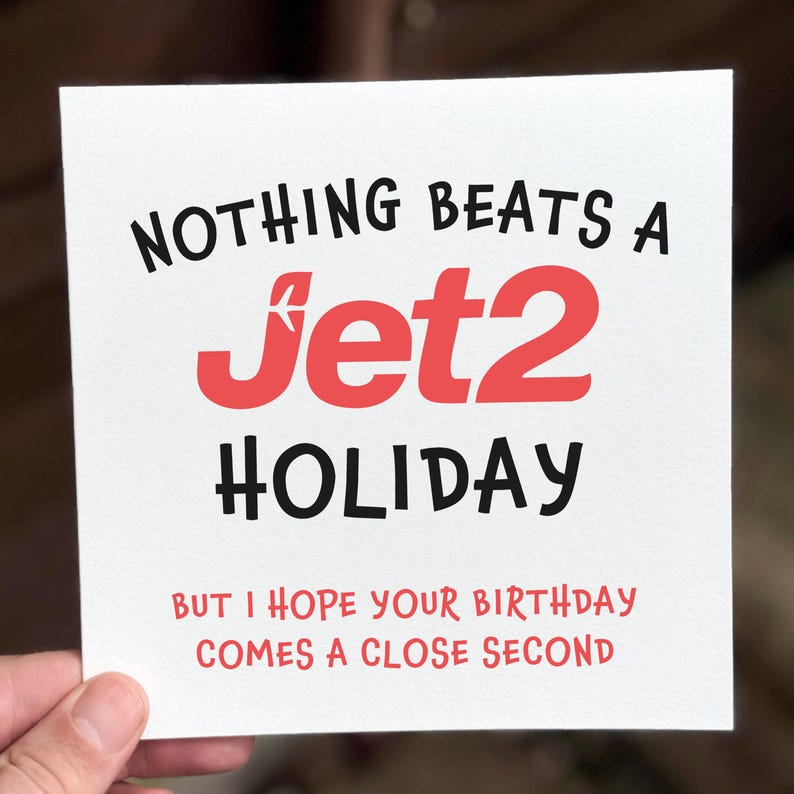 Funny Jet2 Birthday Card: British Meme, Tiktok Trend - Etsy UK