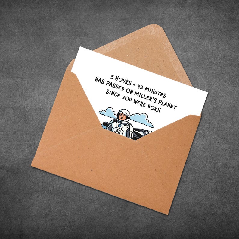 Funny 40th Birthday Card: Interstellar Time Dilation Meme - Etsy