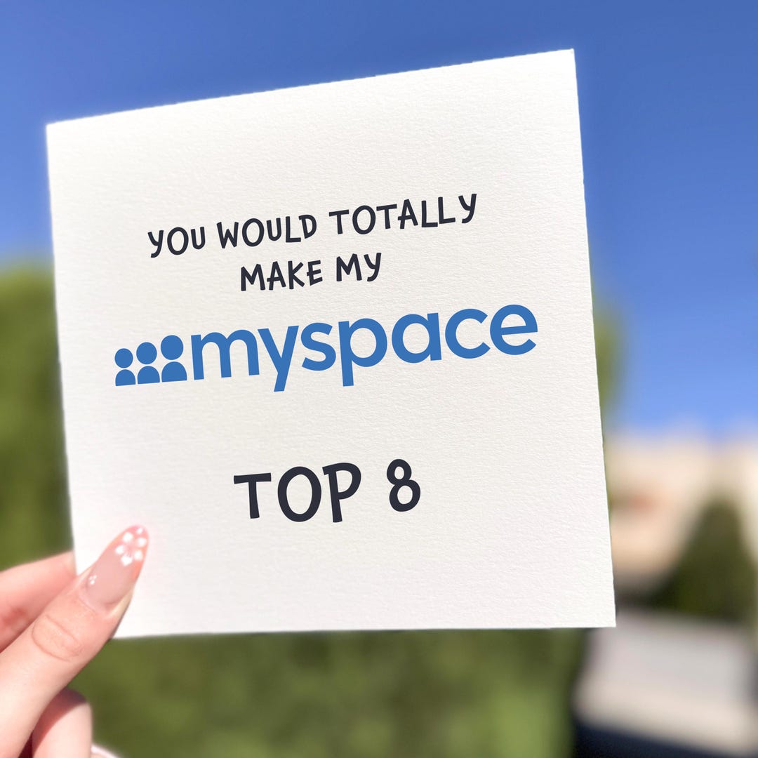 Myspace Top 8 – Nostalgia Friendship Card - Etsy