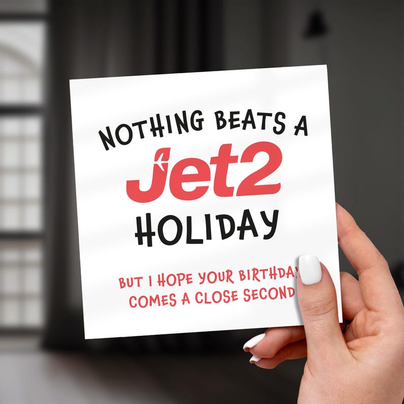Funny Jet2 Birthday Card: British Meme, Tiktok Trend - Etsy UK