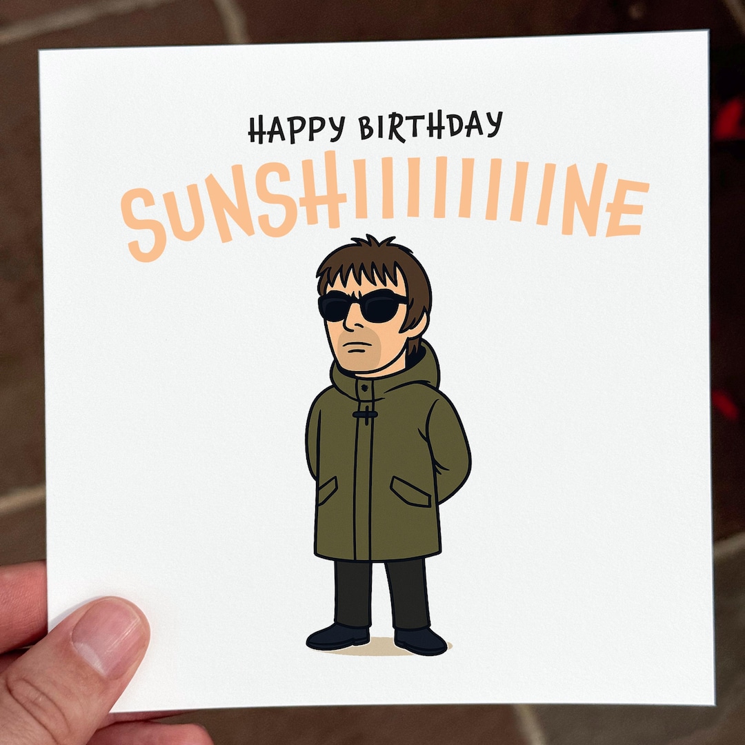 Funny Liam Gallagher Birthday Card: Britpop Music Lover - Etsy