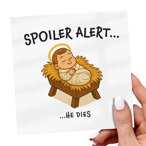 Funny Dark Humor Christmas Card: Spoiler Alert Jesus - Etsy
