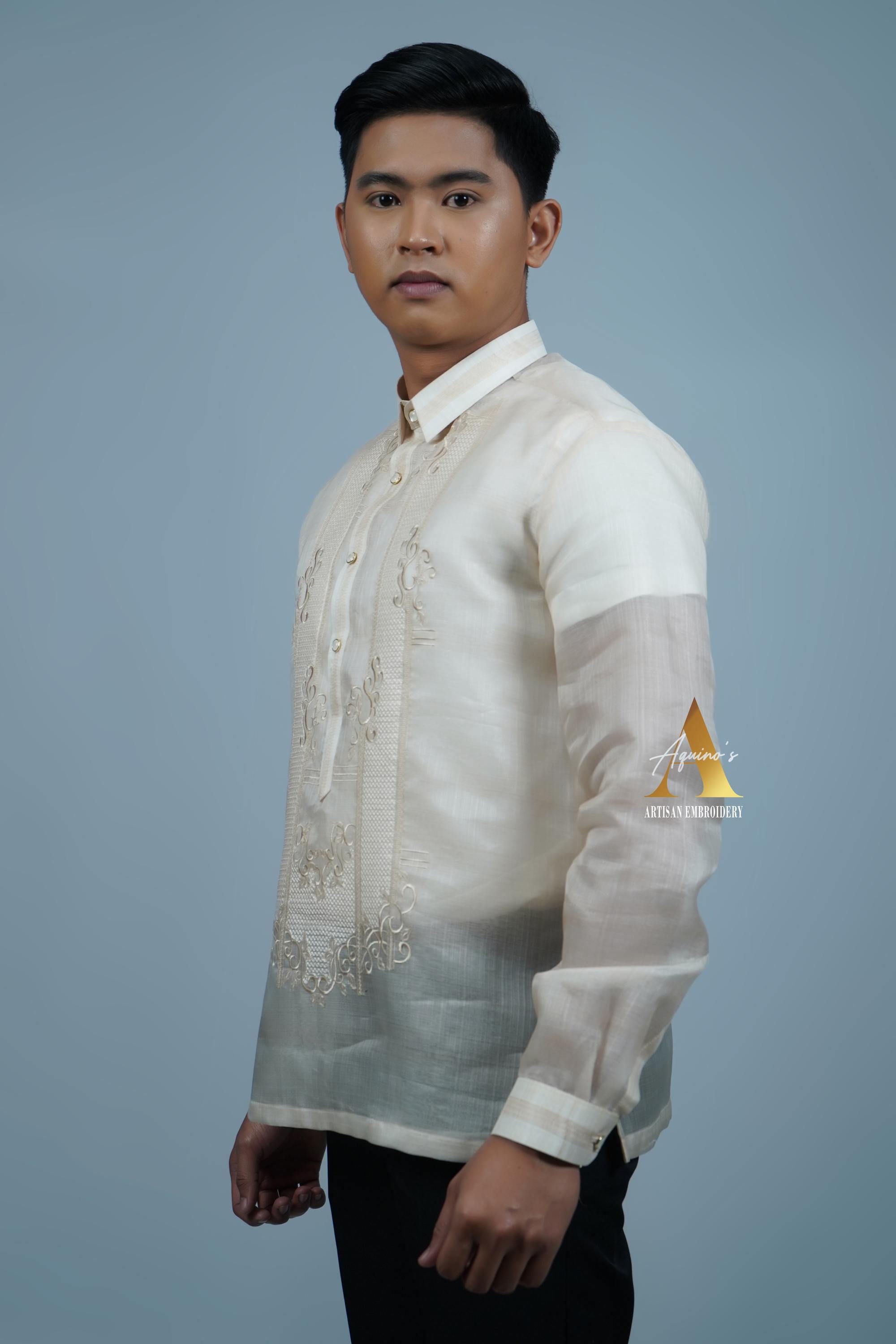 Barong Tagalog for Men | Piña Cocoon Pintax Sports Collar - Apollo1622 ...