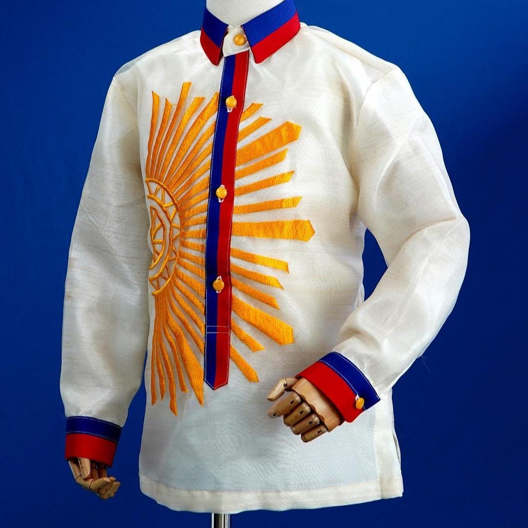 Barong Tagalog for Men | Piña Organza Sports Collar - Sinag2540 ...