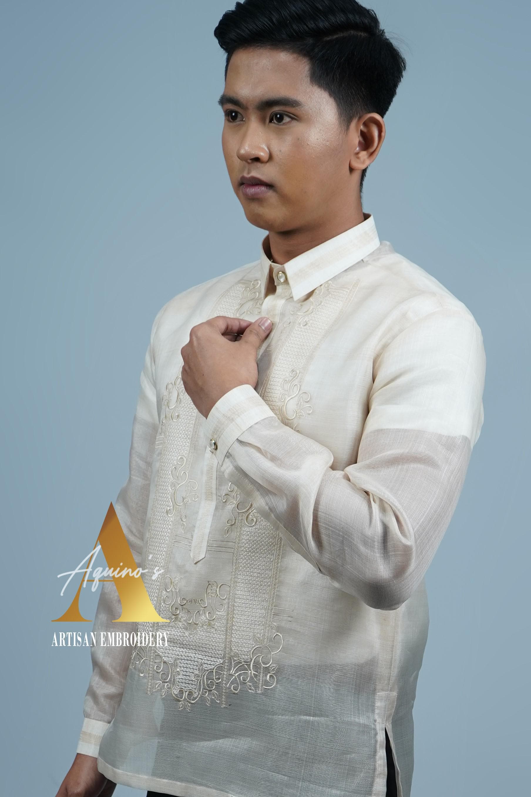 Barong Tagalog for Men | Piña Cocoon Pintax Sports Collar - Apollo1622 ...