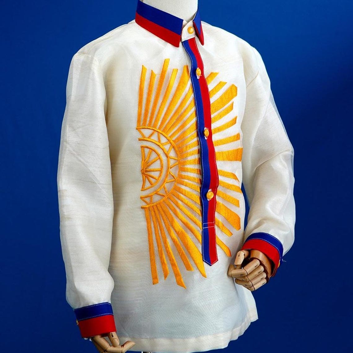 Barong Tagalog for Men | Piña Organza Sports Collar - Sinag2540 ...