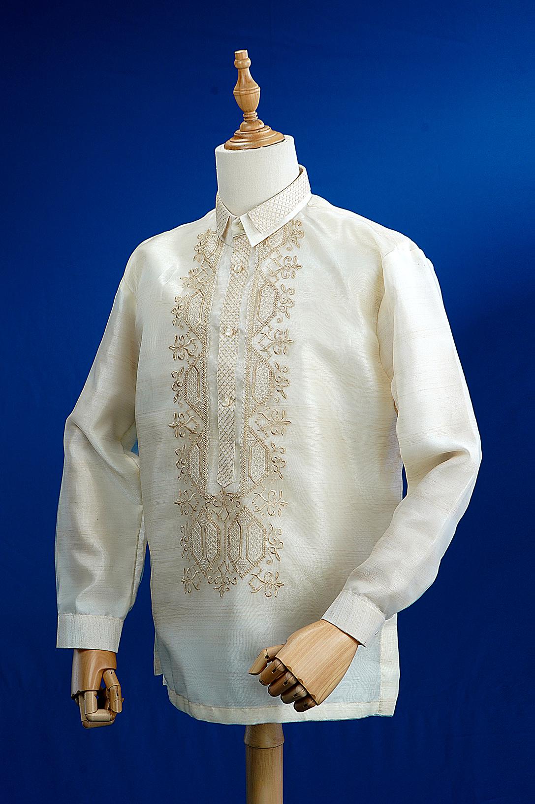 Barong Tagalog for Men | Piña Organza Double Collar - Jacinto2510 ...