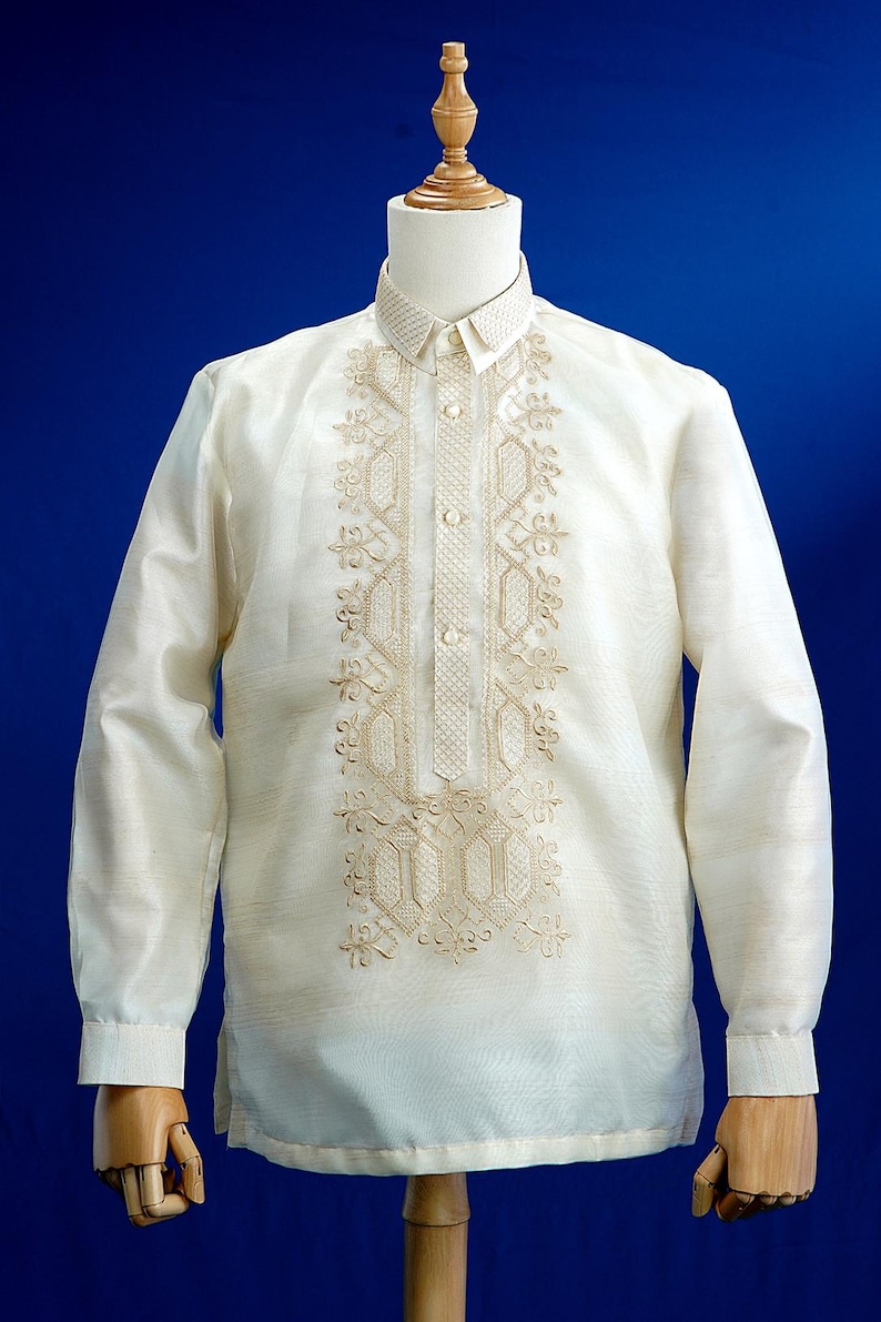Barong Tagalog for Men | Piña Organza Double Collar - Jacinto2510 ...