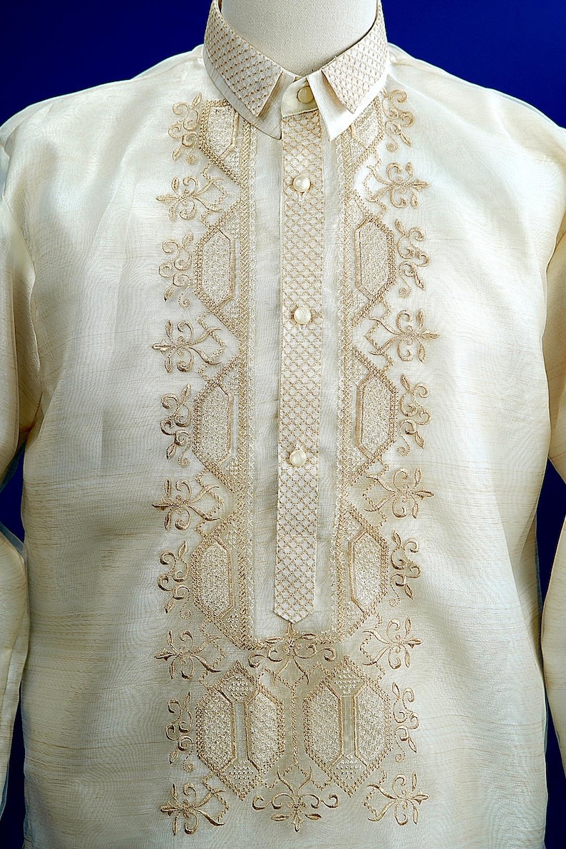 Barong Tagalog for Men | Piña Organza Double Collar - Jacinto2510 ...
