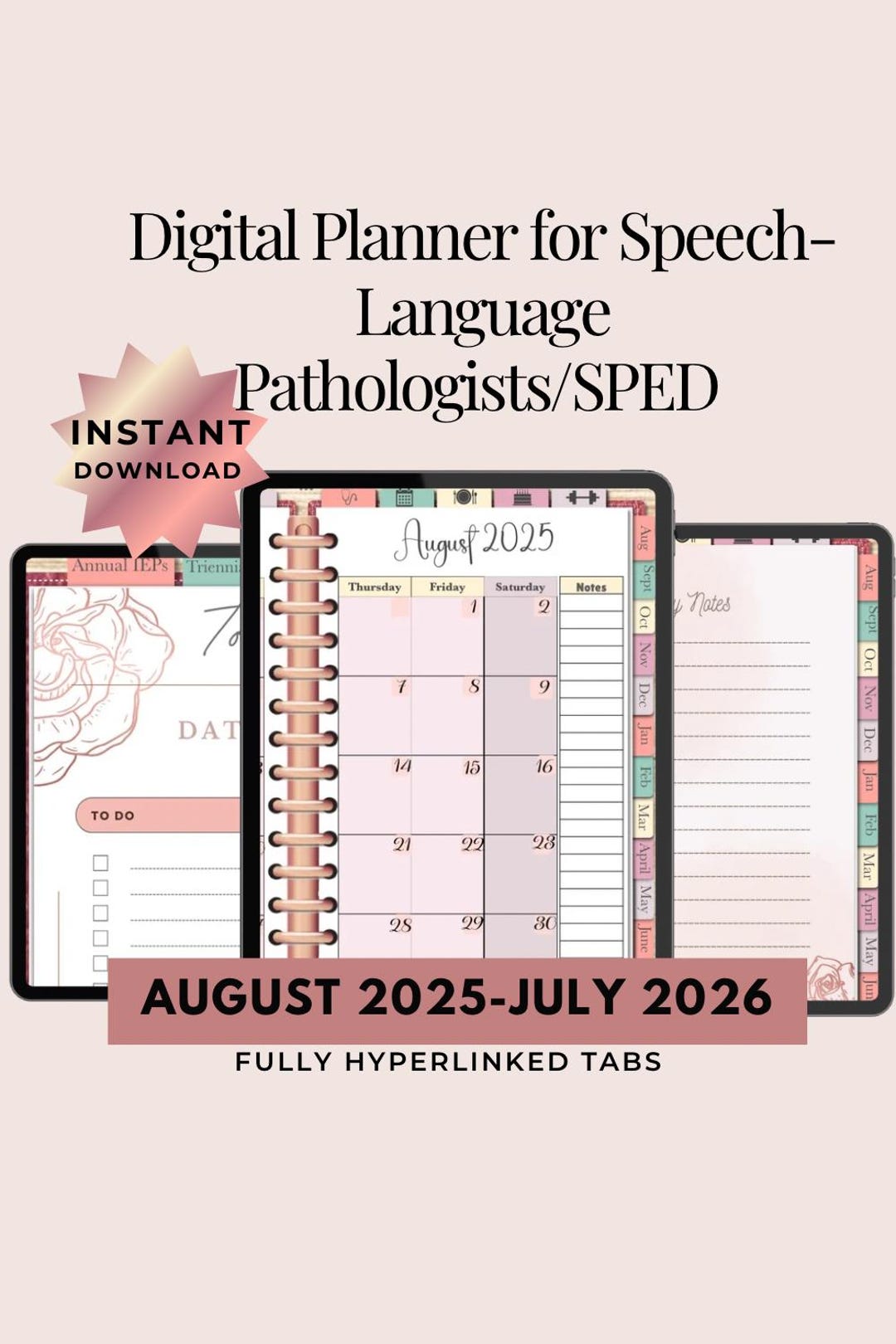 SLP Digital Planner, Aug 2025- July 2026 Planner, SPED Planner, IEP ...