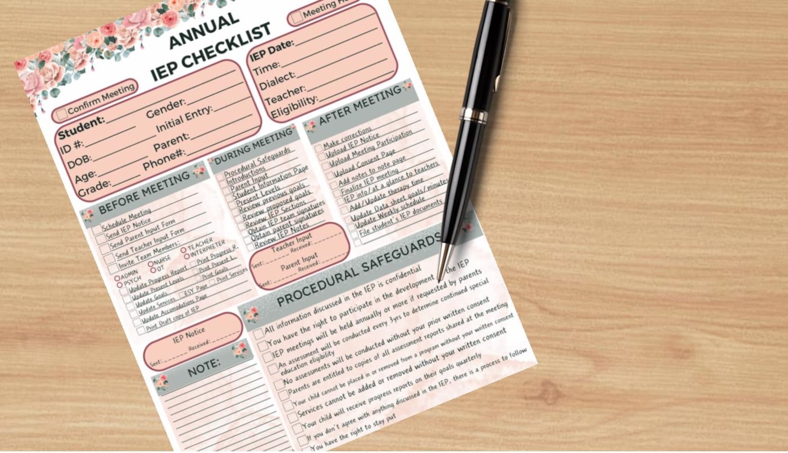 Annual IEP Checklist - Etsy