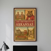 Old Main University of Arkansas Print Arkansas Art Graduation Gift UARK ...