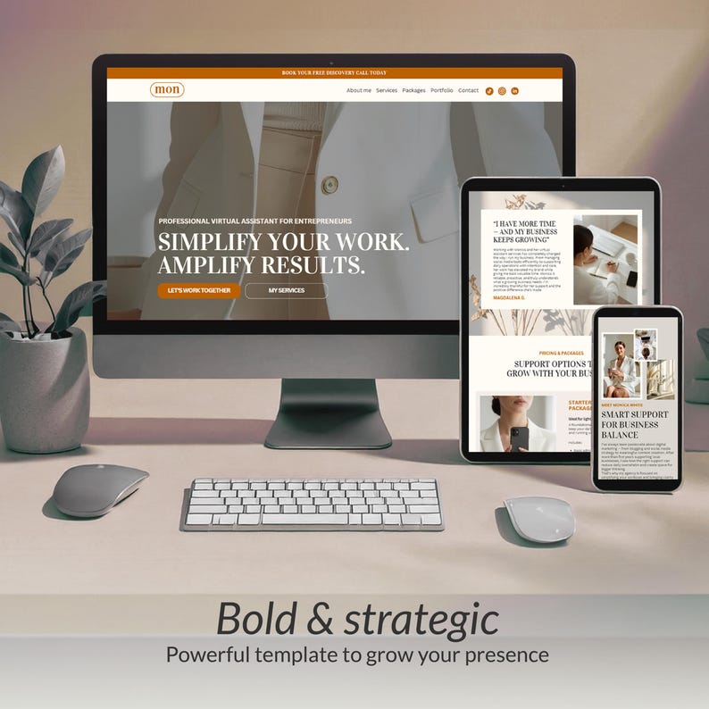 Virtual Assistant Canva Landing Page, Social Media Manager Website ...