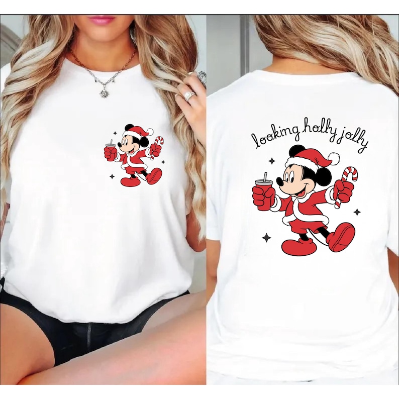 Disney Christmas Shirt Comfort Colors®, Looking Holly Jolly Shirt ...