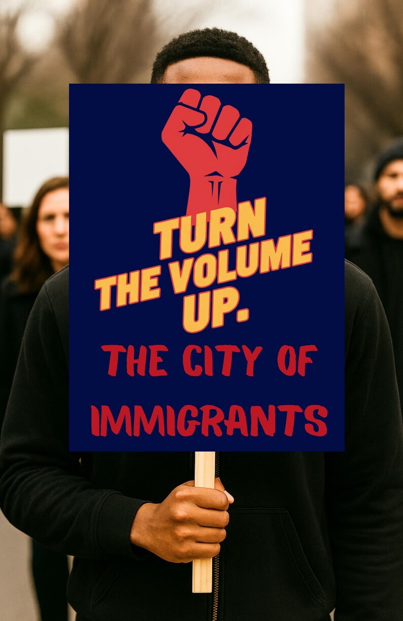 Turn the Volume up Protest Sign 18"-24", NYC Election Poster, Support ...