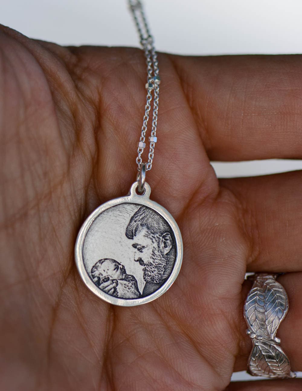 Custom Engraved Circular Photo Charm | Etsy