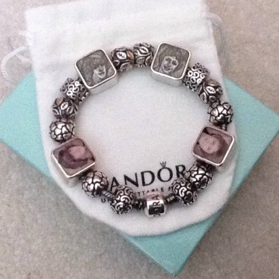 Engraved Photo Charm - in Sterling Silver Fits Pandora Bracelets. - Etsy
