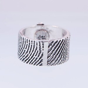 Personalized Fingerprint Fine Silver Band - Etsy