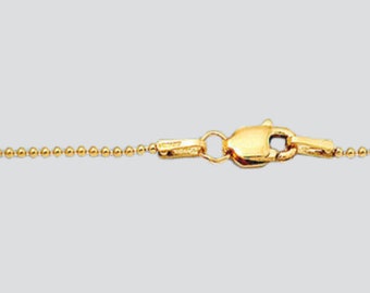 24 Inch Gold Filled 1mm Ball Chain Necklace, Made in Usa/italy - Etsy