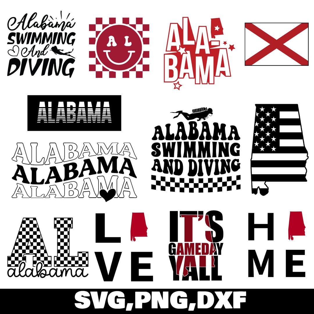 Alabama Svg, Svg, Alabama, Alabama State Svg, Alabama Elephant Svg ...