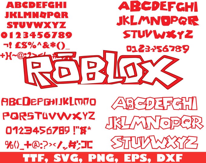 Roblox Font, Roblox Svg Bundle, Roblox Svg, Roblox, Svg Files for ...