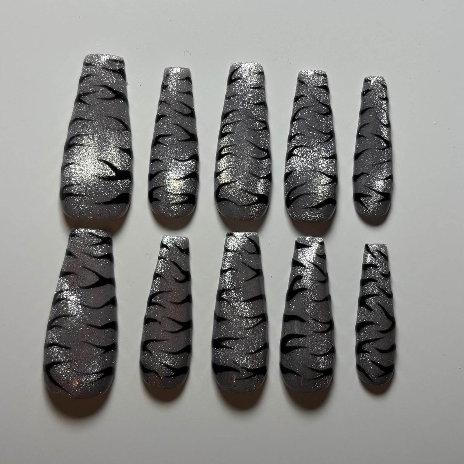 Zebra Cat Eye Print Press on Nails - Etsy