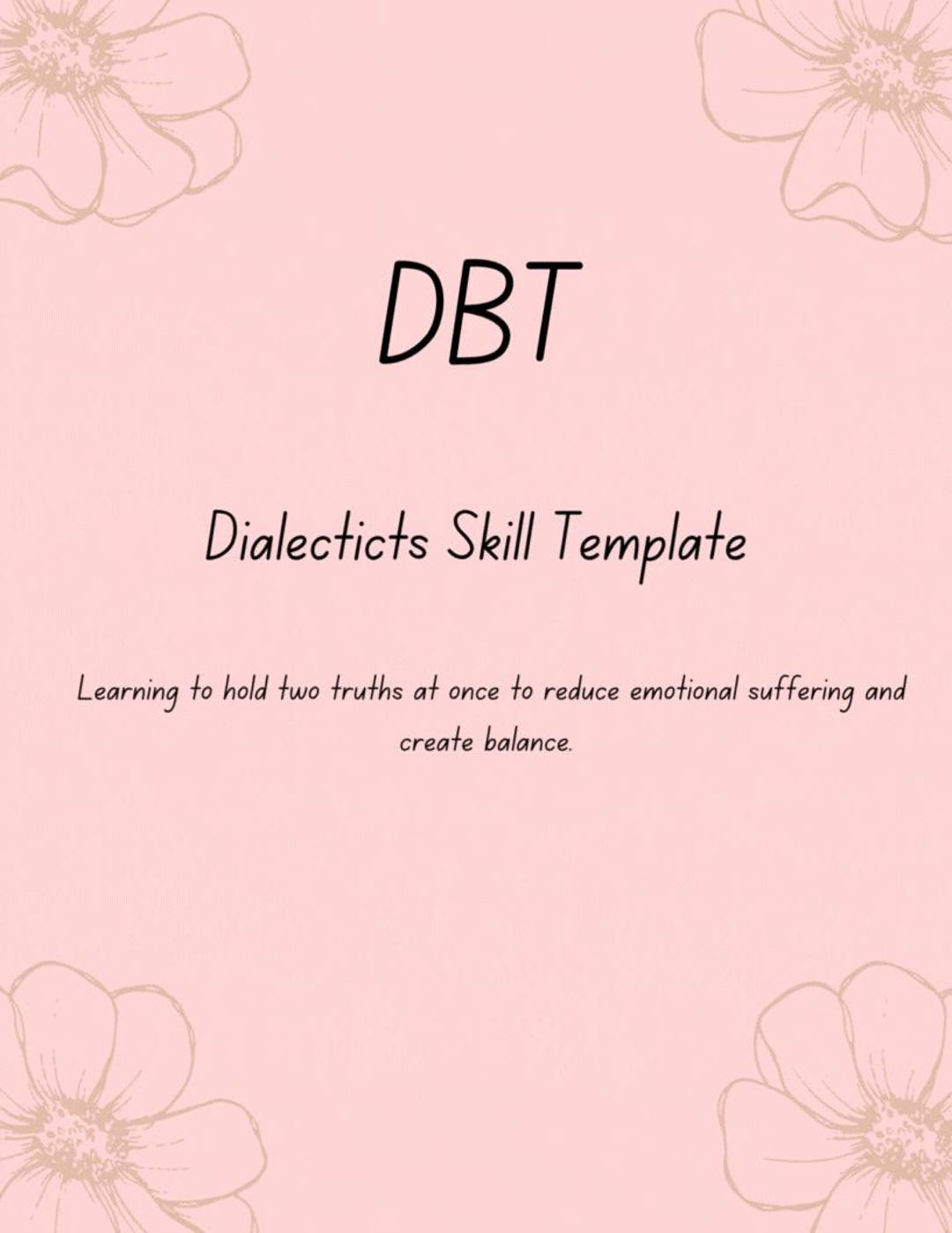 Dialectical Behavioral Therapy Tools - Etsy