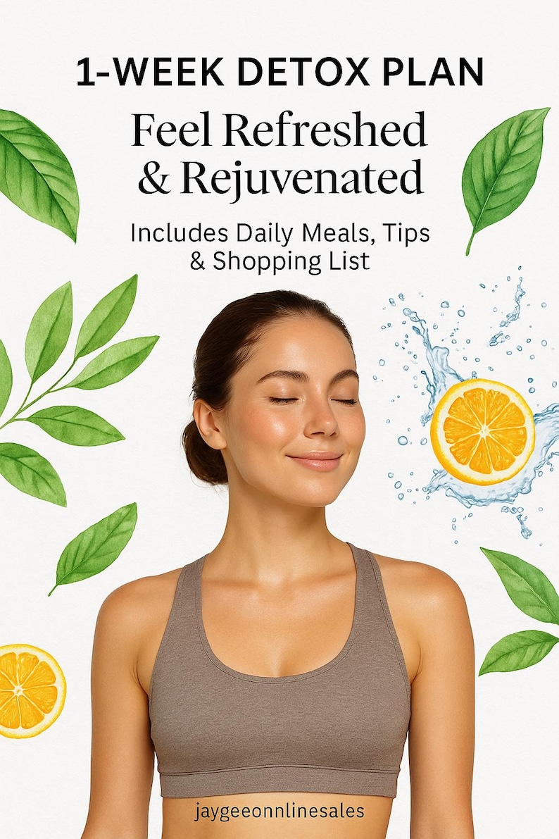 1-week Detox Meal Plan Printable – Daily Meals, Shopping List & Tips ...