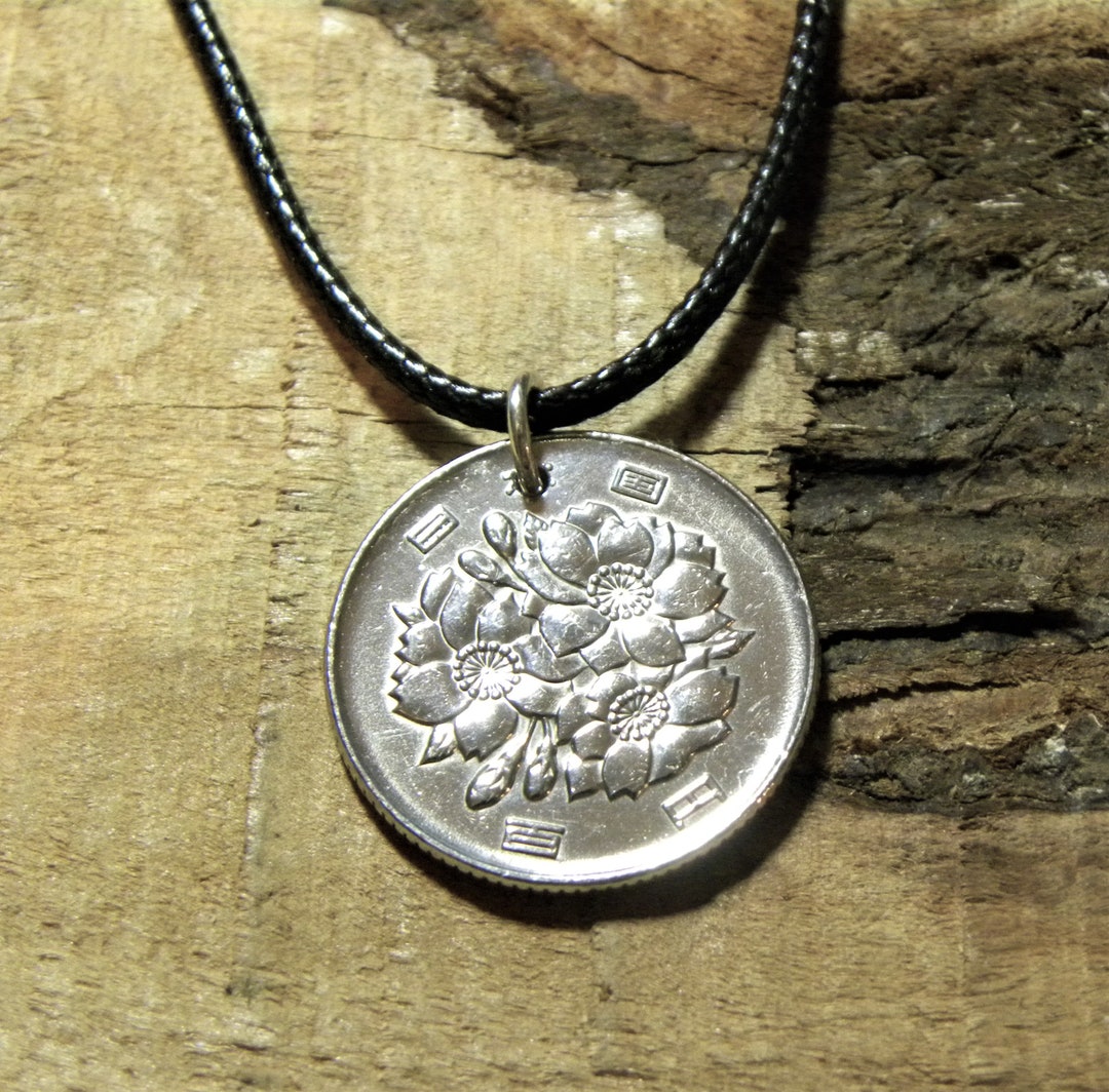 Japanese Cherry Blossom Coin Necklace - Japan - Botanical Jewellery ...