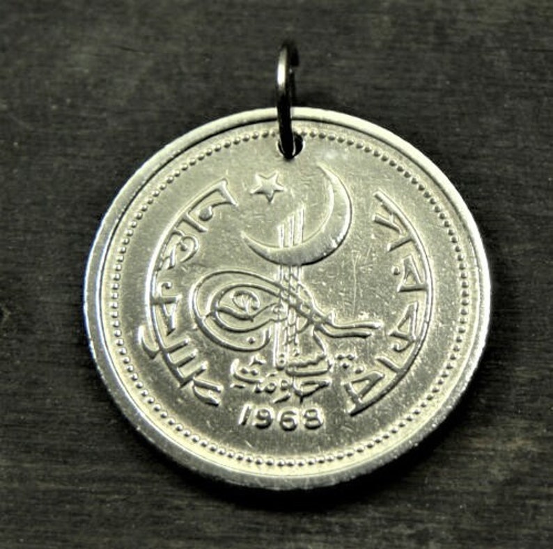 Small Moon & Star Coin Pendant Pakistan/ Charm P242 - Etsy
