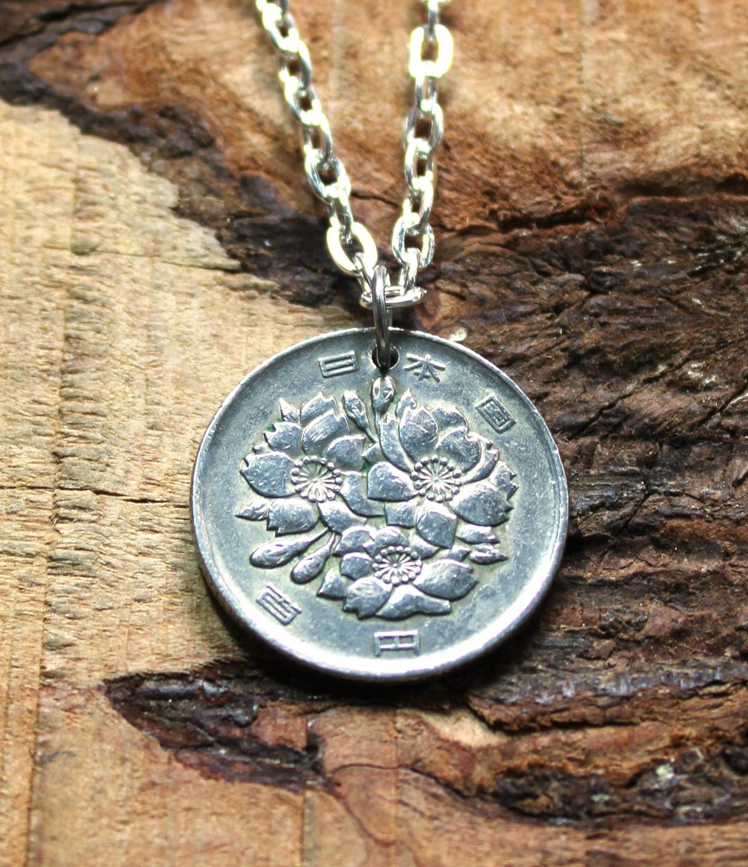Japanese Cherry Blossom Coin Necklace - Japan - Botanical Jewellery ...