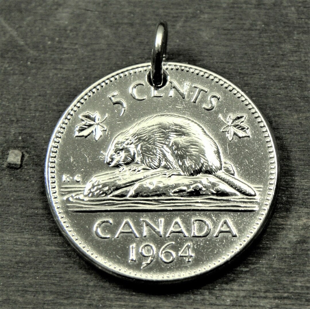 Beaver Coin Pendant - Canada - Various Years - Etsy