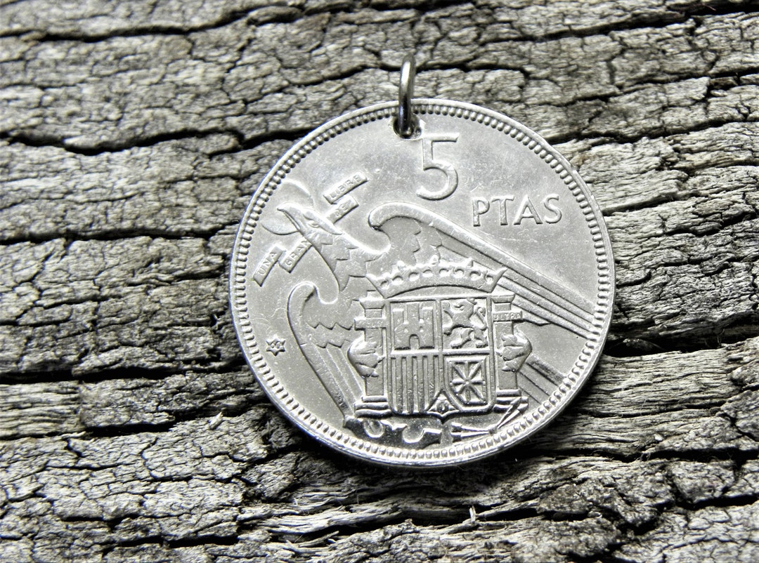 Spanish Coat of Arms Coin Pendant - Spain - Charm #P395 - Etsy