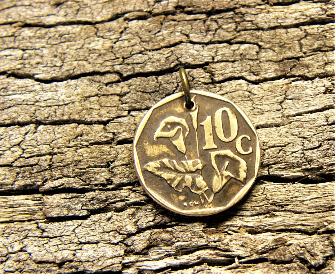 Small Lily Coin Pendant - South Africa - Arum Lilies - Botanical Floral ...
