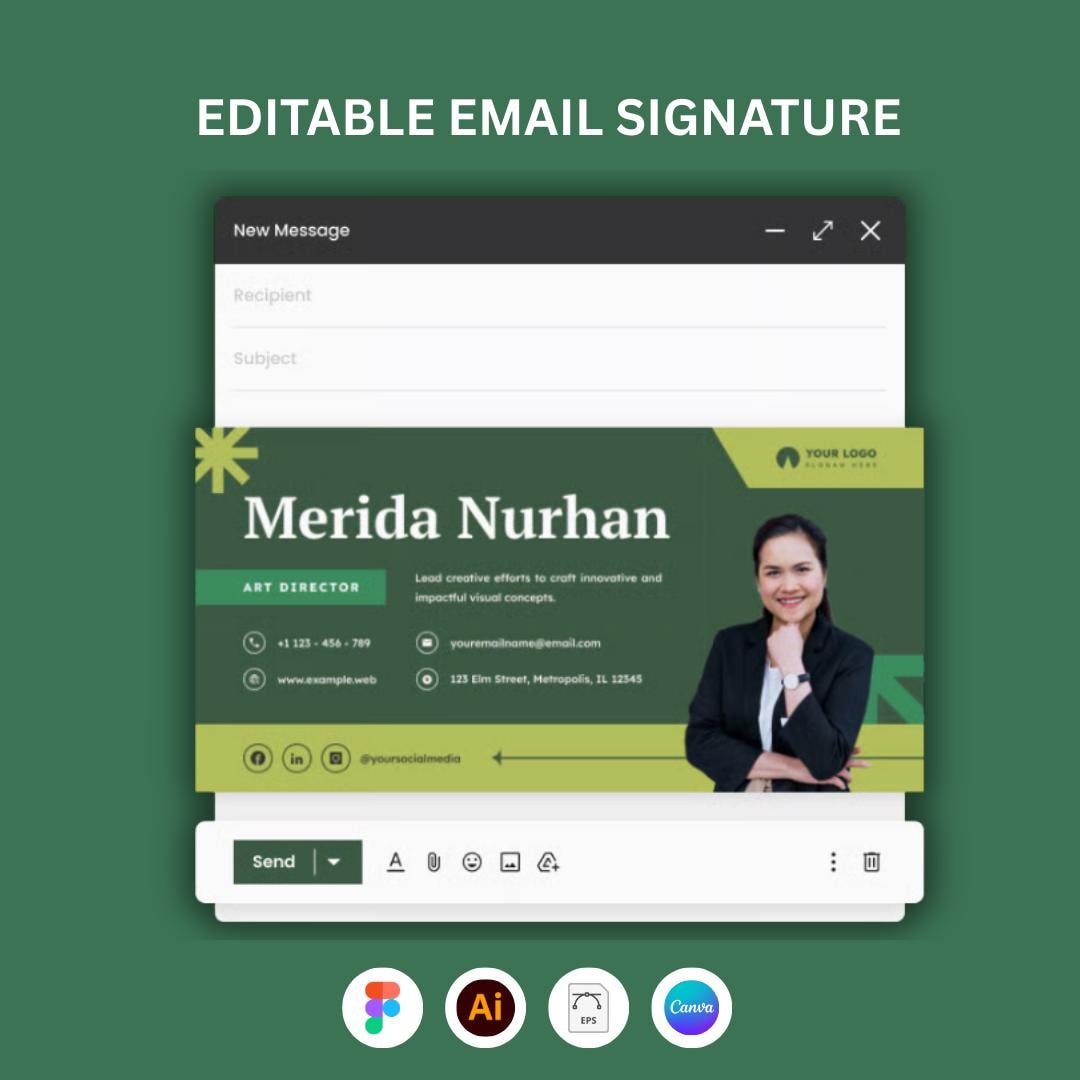 Canva Email Signature Template: Custom Professional Design (digital ...