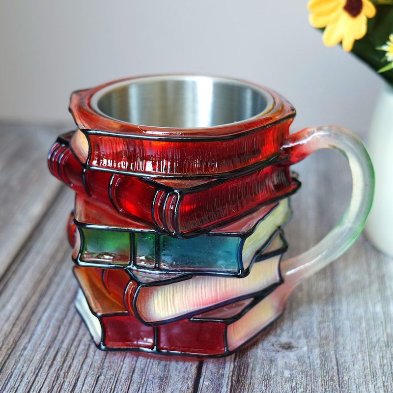 Coffee Mug That Looks Like a Stack of Books - Etsy