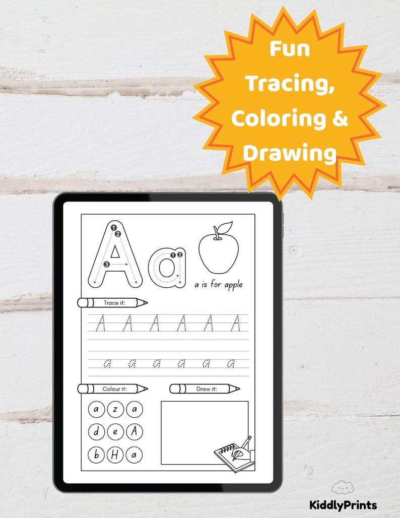 Kindergarten Alphabet Worksheets A–Z | Tracing, Coloring, Drawing ...