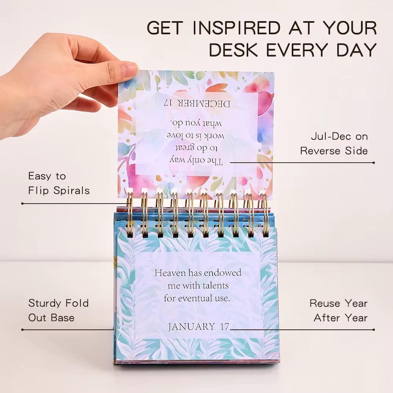 365 Days Positive Affirmations Desk Calendar | Perpetual Daily ...
