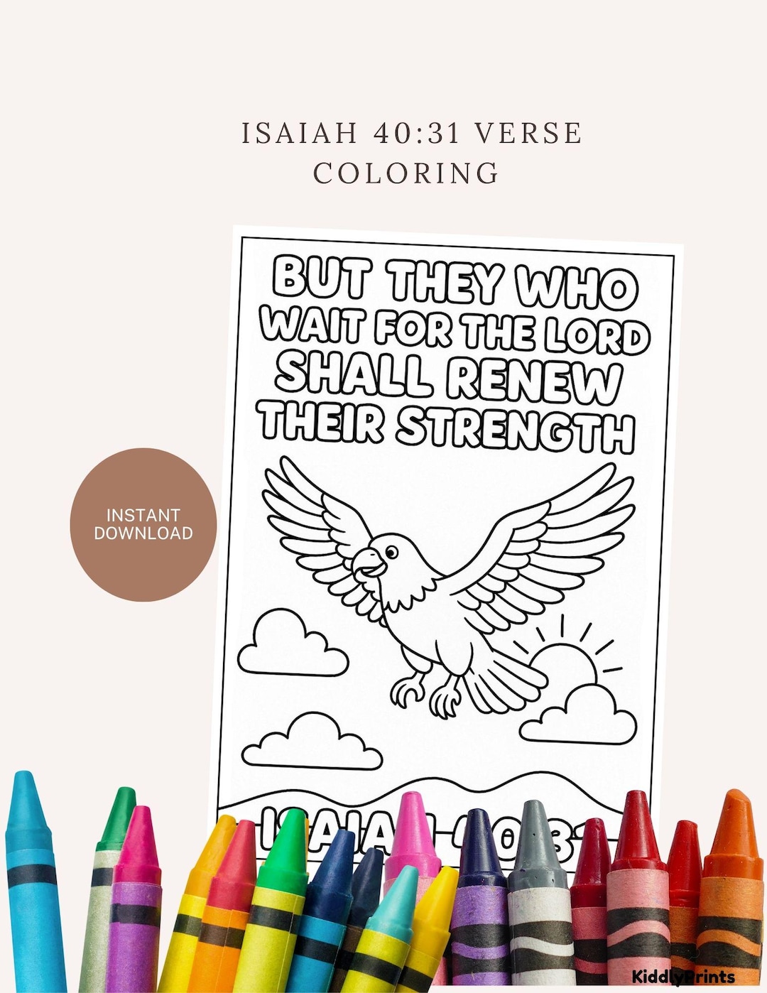 Isaiah 40:31 Coloring Page – Christian Bible Verse (digital Download ...