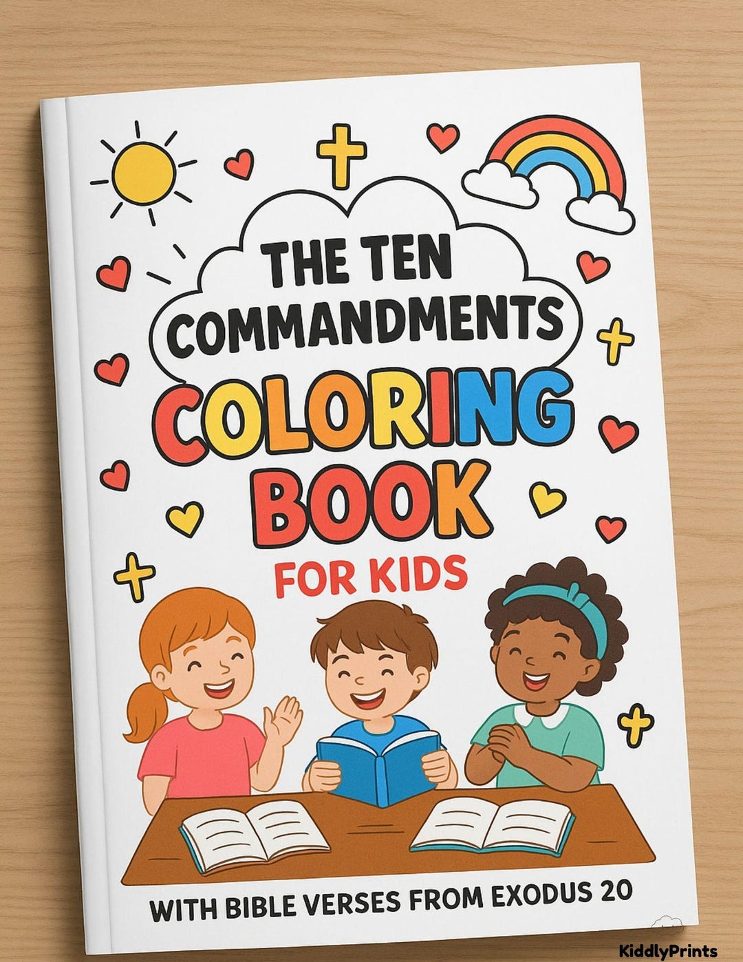 Ten Commandments Coloring Pages: Bible Verse Activity Sheets Bonus Page ...
