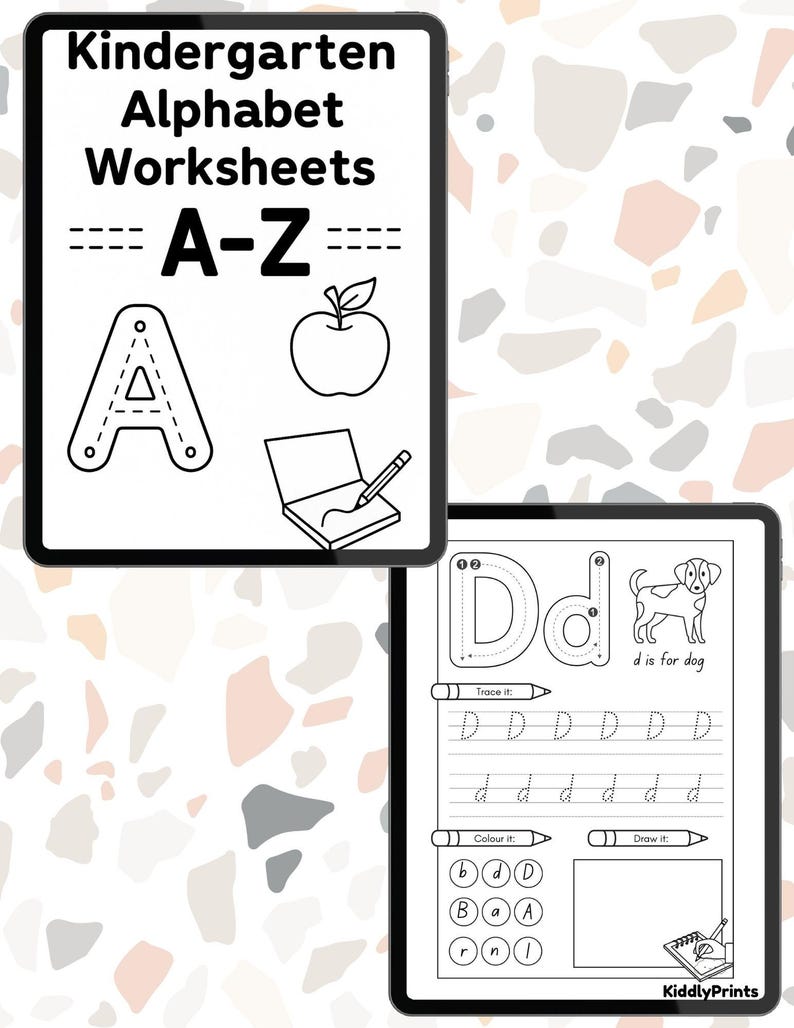 Kindergarten Alphabet Worksheets A–Z | Tracing, Coloring, Drawing ...