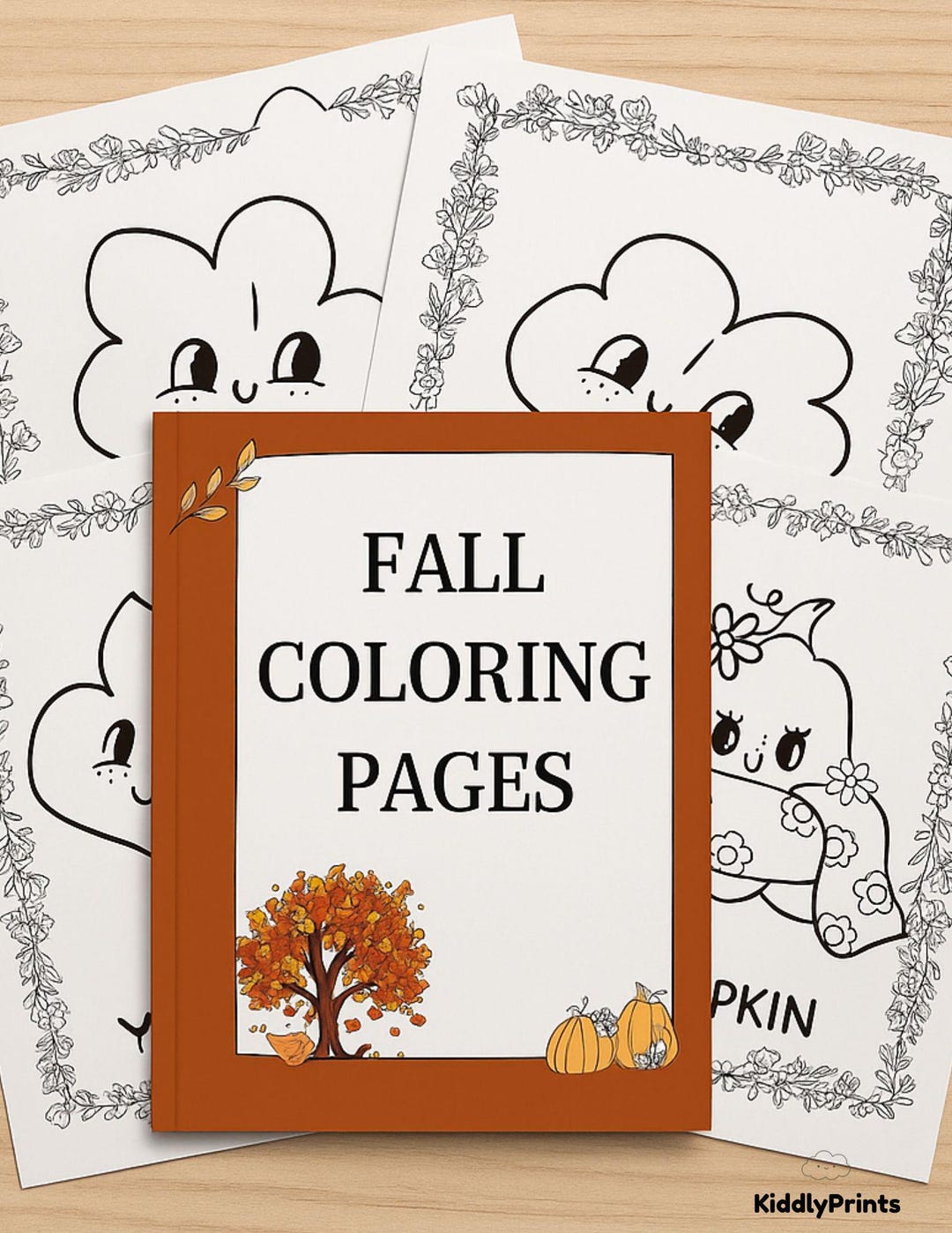 Fall Coloring Pages | Cute Autumn Printables for Kids (PDF) - Etsy