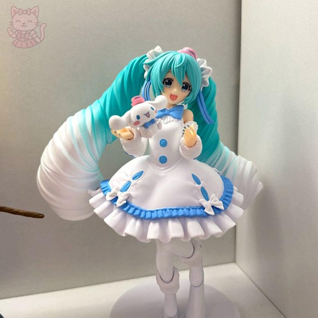 White Demon Miku, Anime, Figure, Decor, Toy, Statue, Gift, Kawaii - Etsy