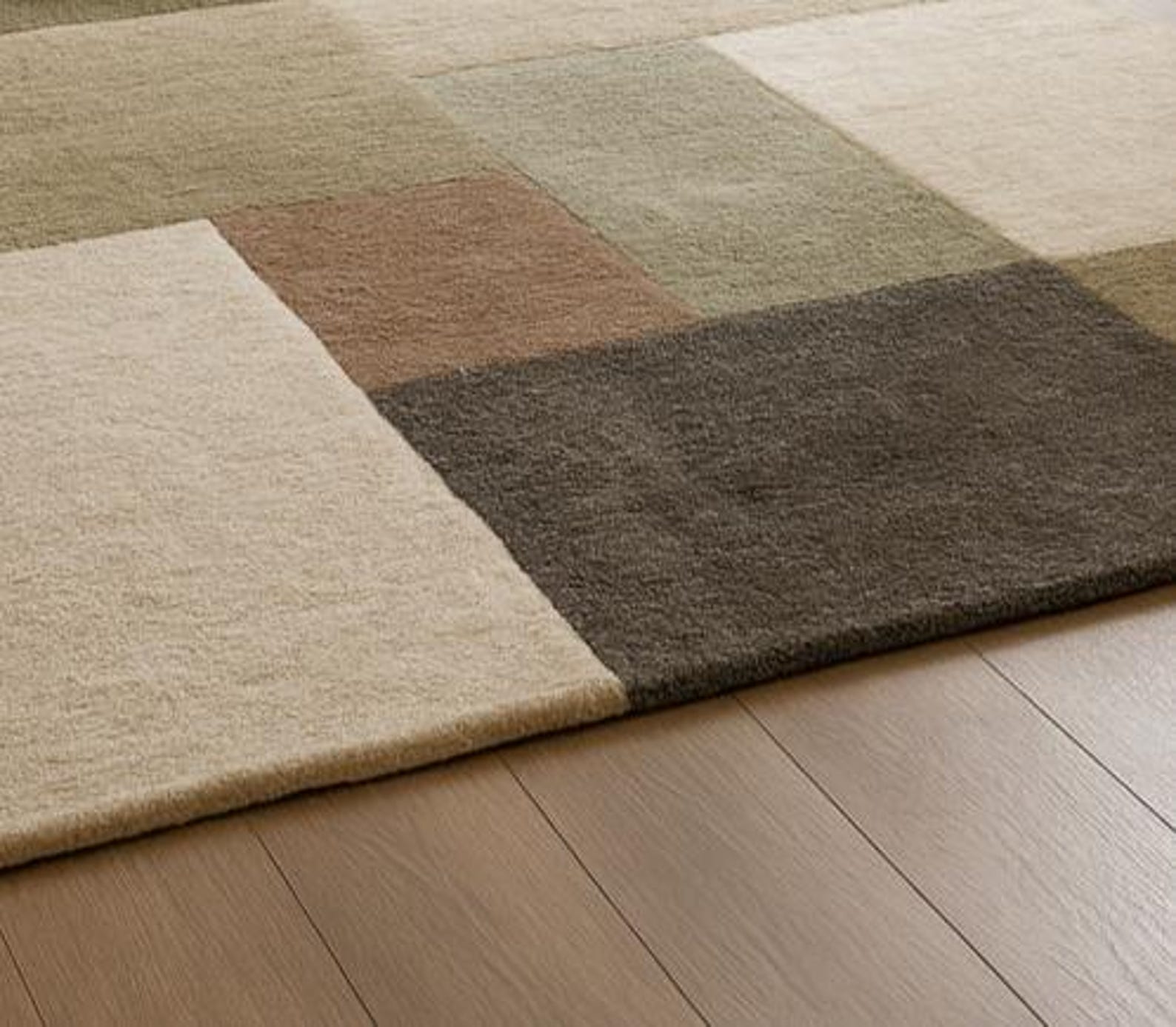 Black & White Abstract Wool Area Rug | Hand-tufted, Mid-century Modern ...