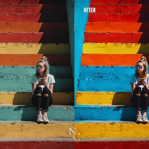 10 COLOR POP Lightroom Presets Mobile & Desktop, Bright Bold Photo ...