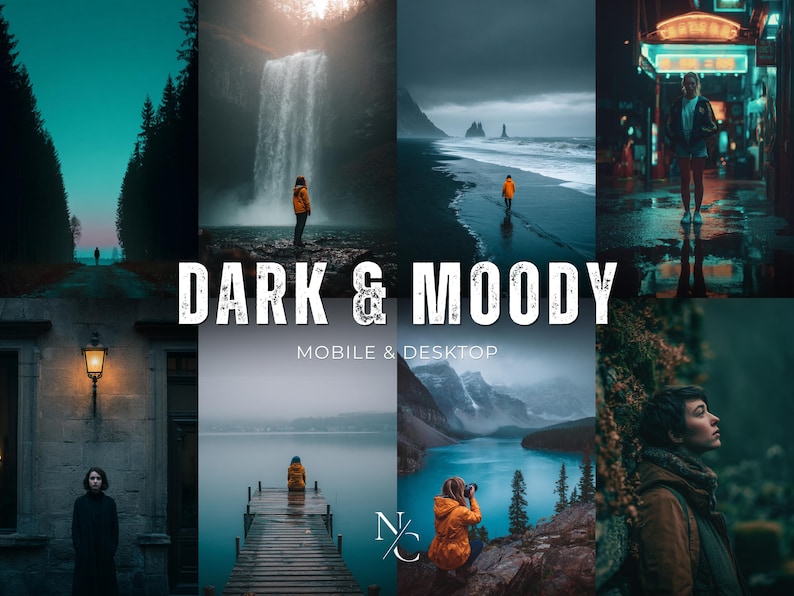 10 DARK MOODY Presets - Mobile and Desktop - Lightroom Preset Bundle ...