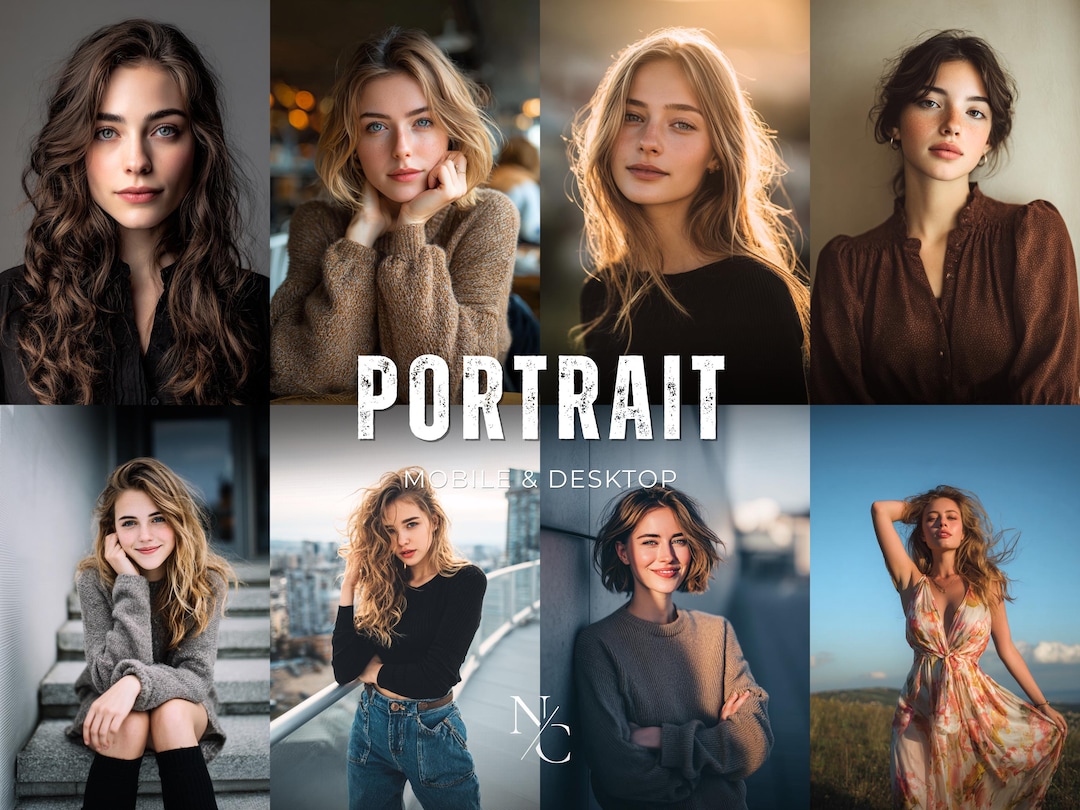 40 PORTRAIT Presets, Perfect Skin, Glow Presets, Studio Presets ...
