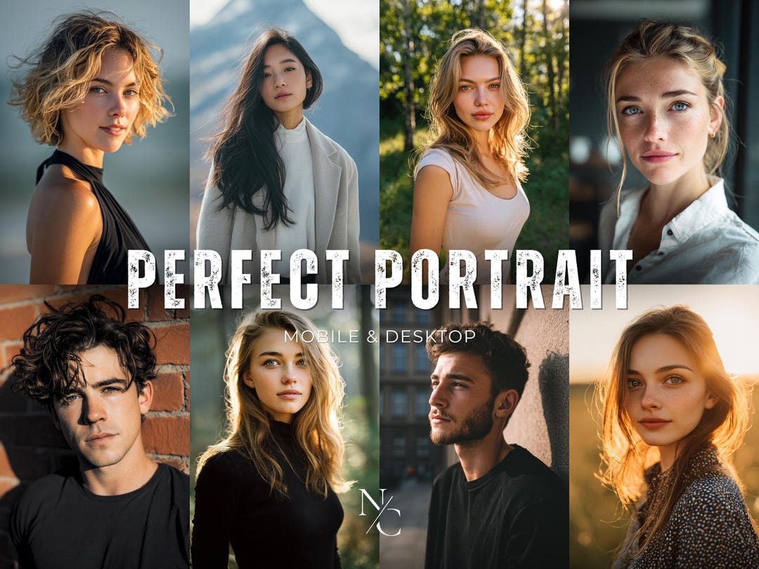 10 PERFECT PORTRAIT Presets, Face Bright Beauty Selfie Makeup Retouch ...