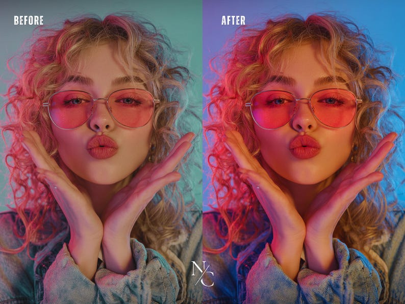 10 COLOR POP Lightroom Presets Mobile & Desktop, Bright Bold Photo ...