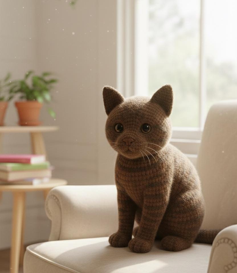 Realistic Tabby Cat Amigurumi Crochet Pattern • Detailed Stuffed Animal ...